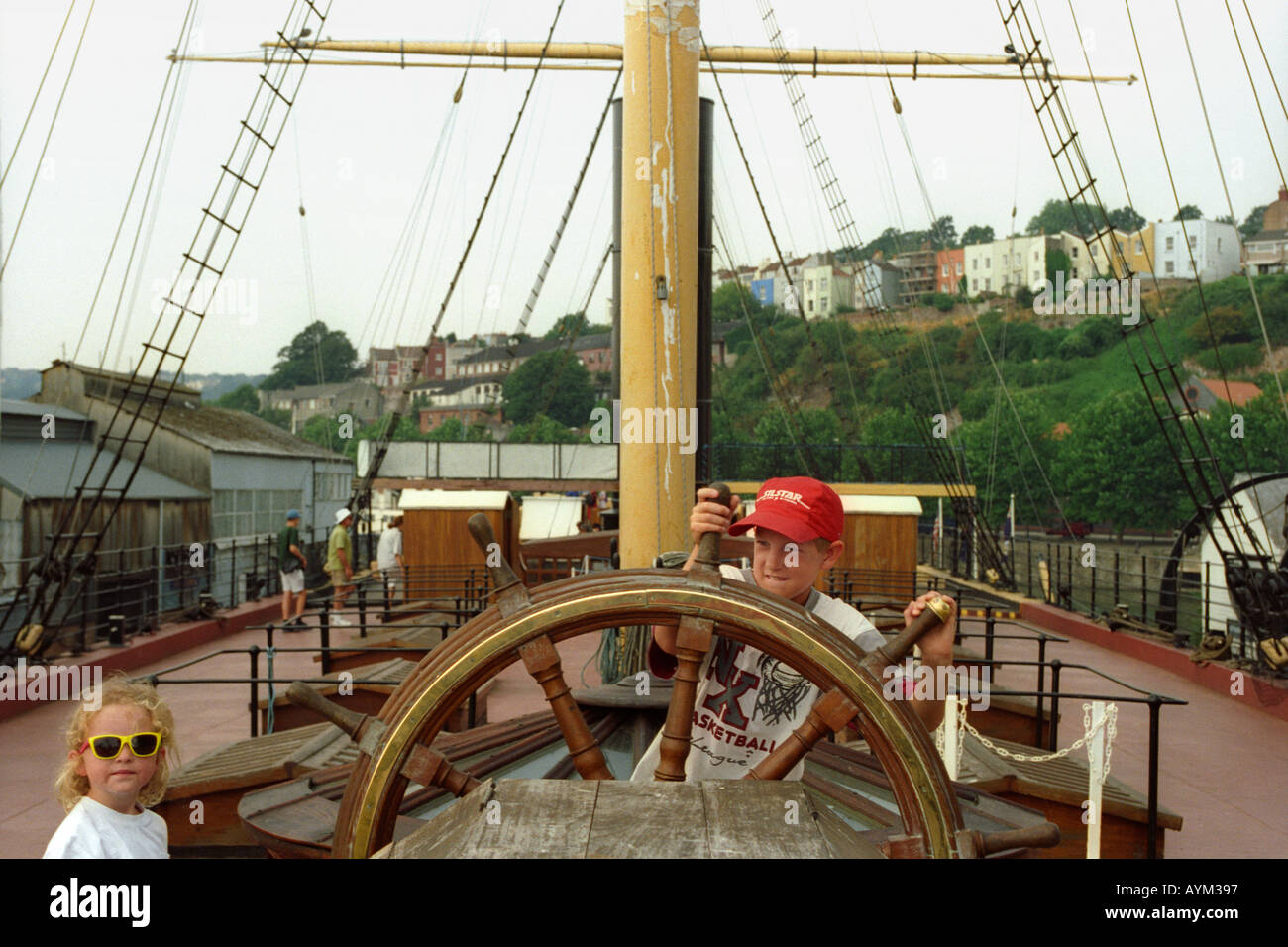 Deck Ansicht der SS Great Britain, gebaut von viktorianischen Ingenieur ...