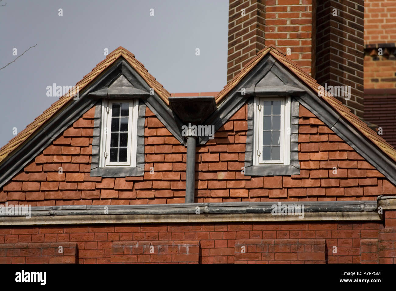 Detail der Leadwork und des Daches in Glebe Place Chelsea London SW3 ...