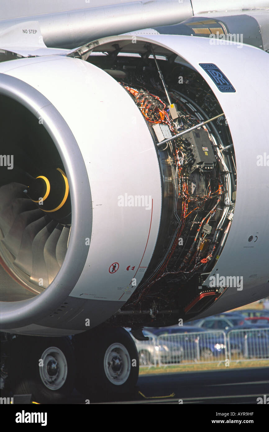 Rolls-royce Trent 900 Jet Engine Detail an einem Airbus A380 ...