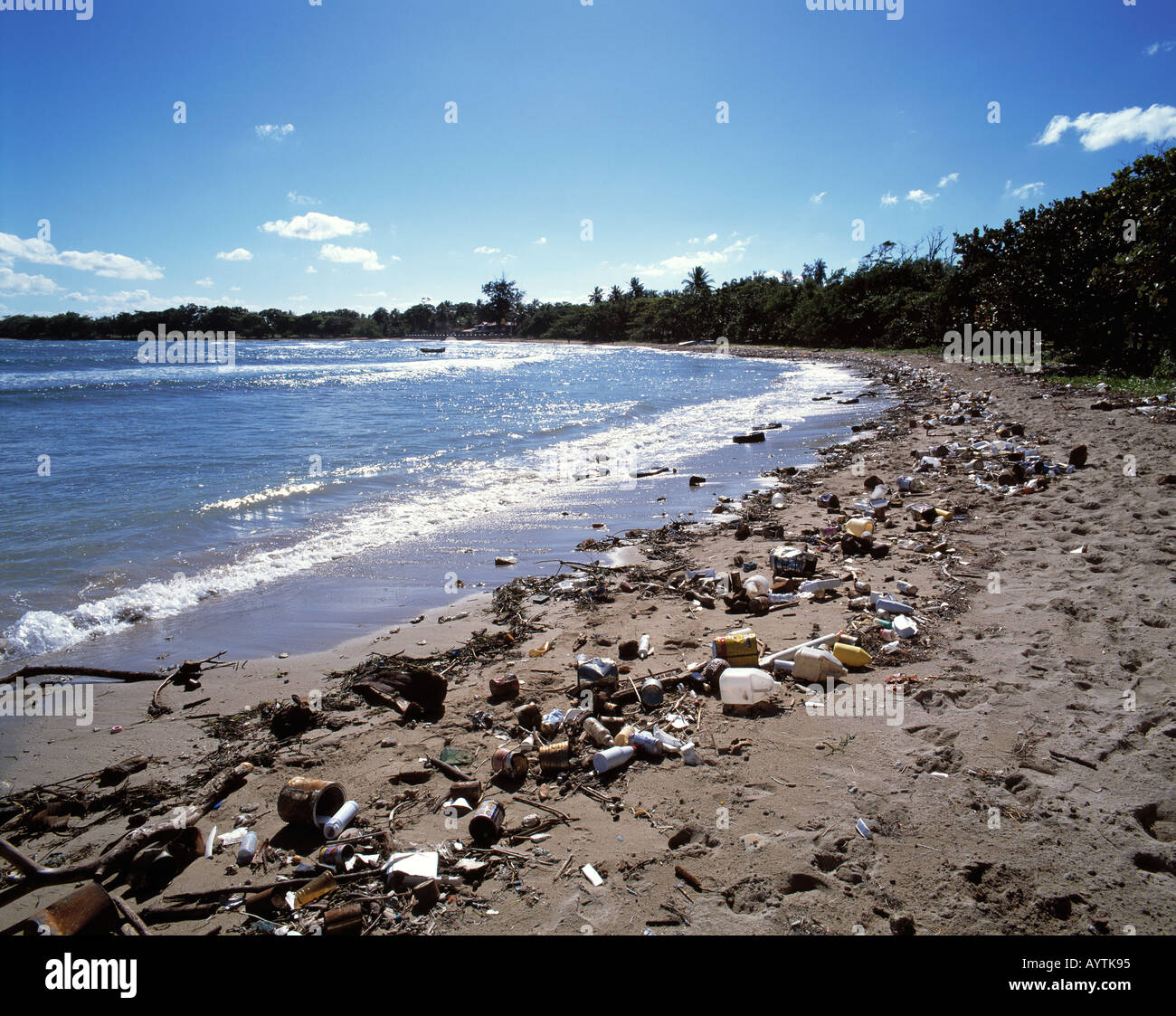 verschmutzter Strand, Abfall, gestrandet, gut, Umwelt ...