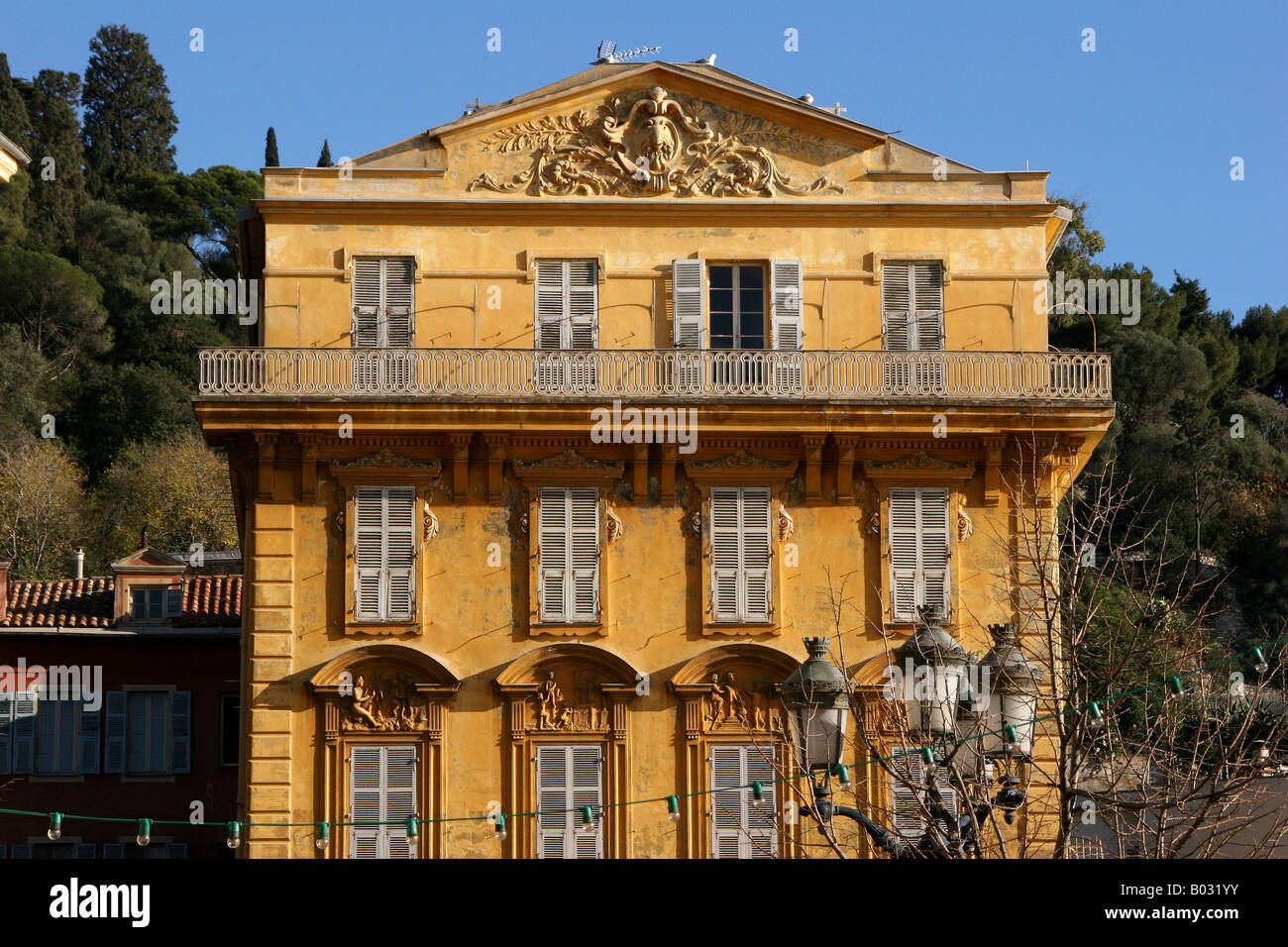 Fassade in der Altstadt von Nizza, Côte d ' Azur, Frankreich ...