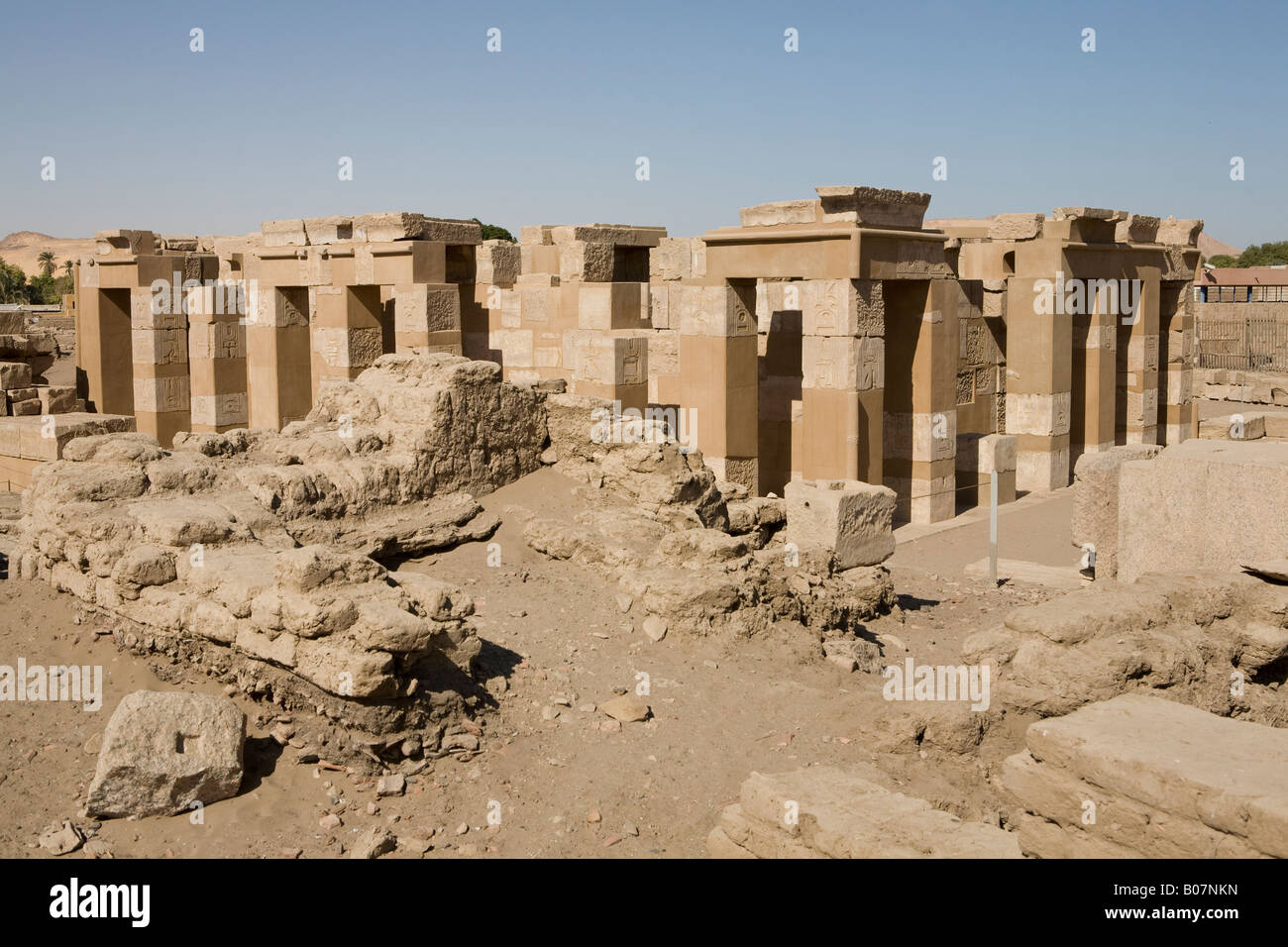 Die Ruinen von Yebu, Elephantine Island, Assuan, Ägypten ...