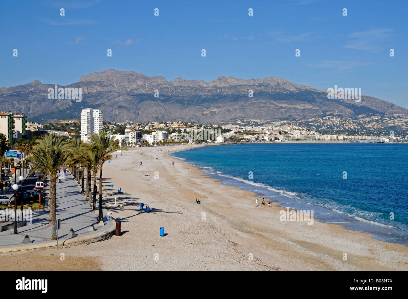 Strand, Albir, Altea, Alicante, Costa Blanca, Spanien Stockfotografie ...