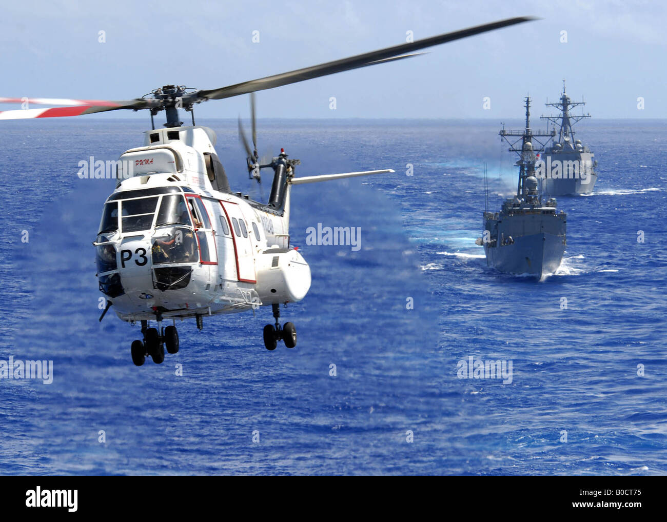 Ein AS 332 Super Puma Helikopter Stockfotografie - Alamy