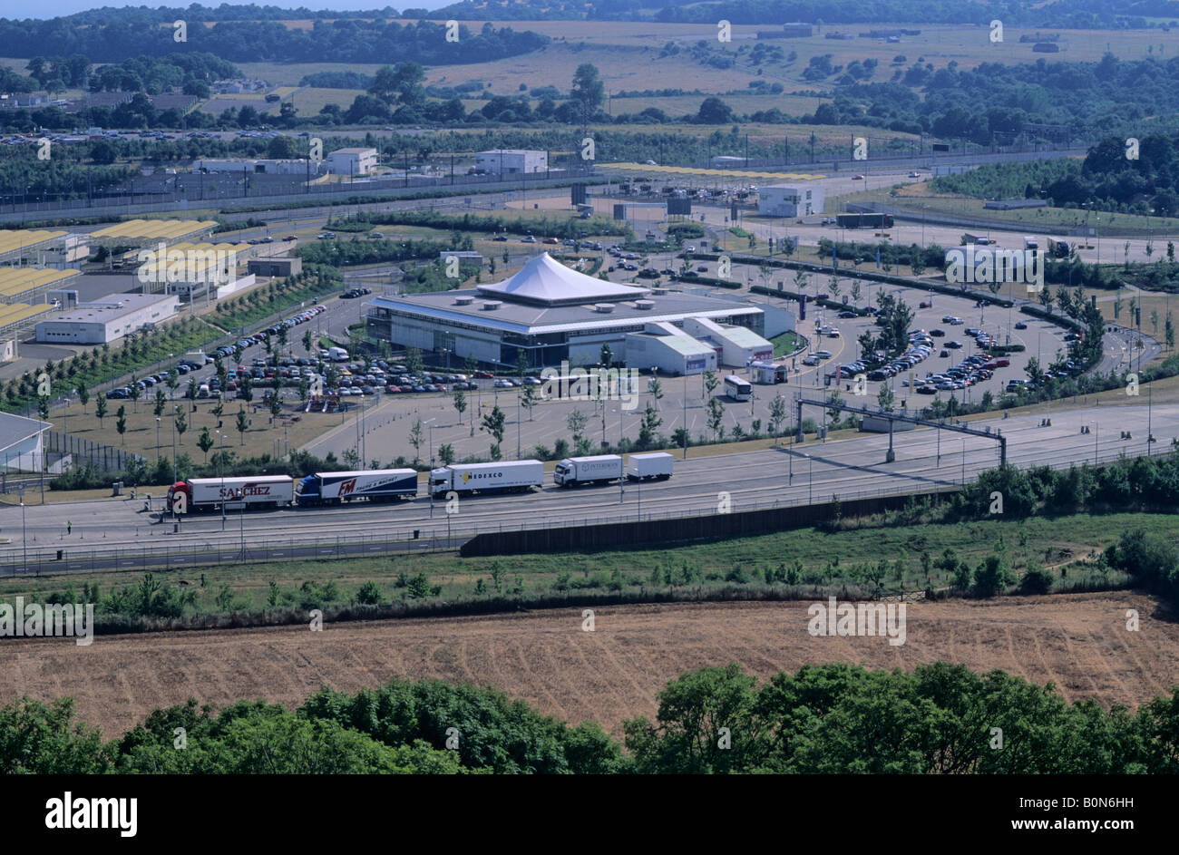 Channel Tunnel Terminal Folkestone Kent Stockfotos und -bilder Kaufen ...
