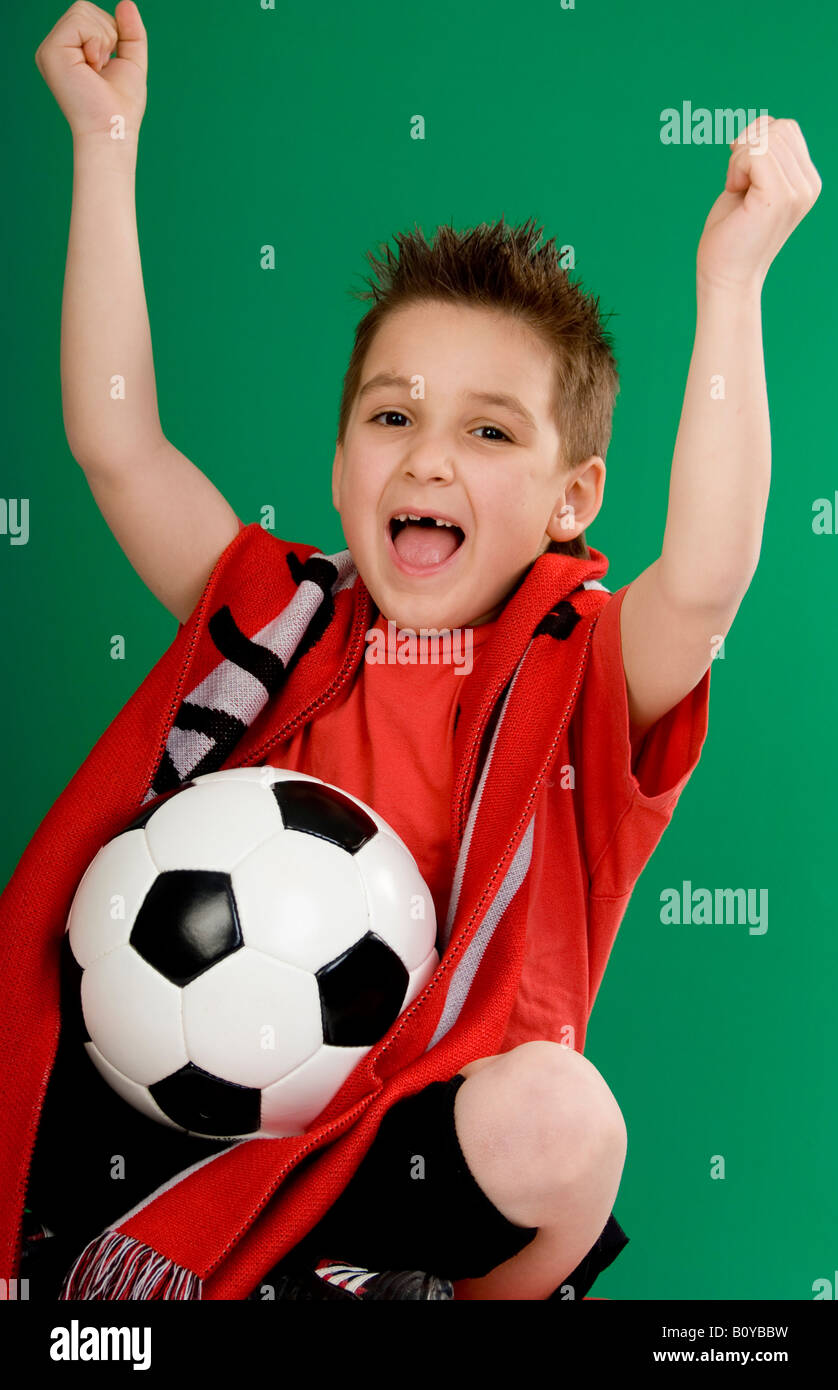 Junge als österreichische Fußball-fan Stockfotografie - Alamy