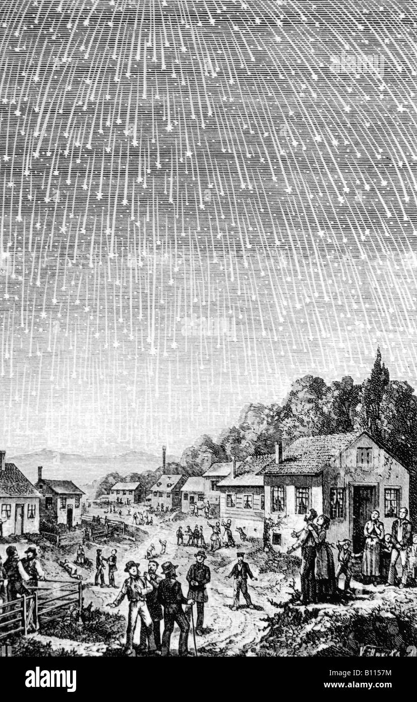 Historisches Bildmaterial der spektakulären Leonid Meteorschauer des 13 ...