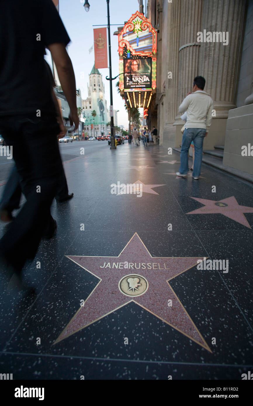 Jane Russell s Stern auf dem Hollywood Walk von Fame Hollywood Los ...