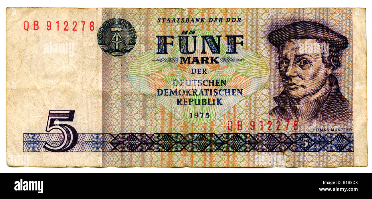 Fünf ostmark banknote -Fotos und -Bildmaterial in hoher Auflösung – Alamy