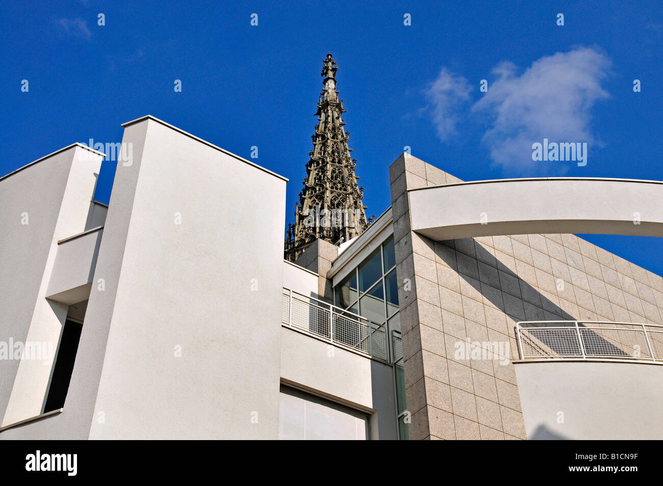 Stadthaus und Ulmer Münster, Deutschland, Baden-Württemberg, Ulm ...