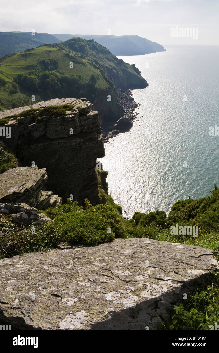 Blick vom Castle Rock, The Valley of Rocks, in der Nähe von Lynton ...