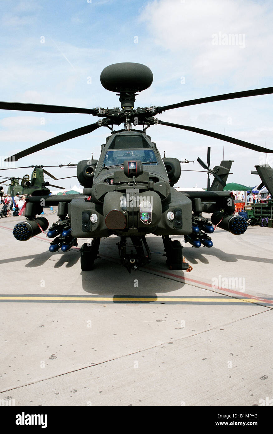 Apache Longbow Kampfhubschrauber auf dem static Display an RAF Fairford ...
