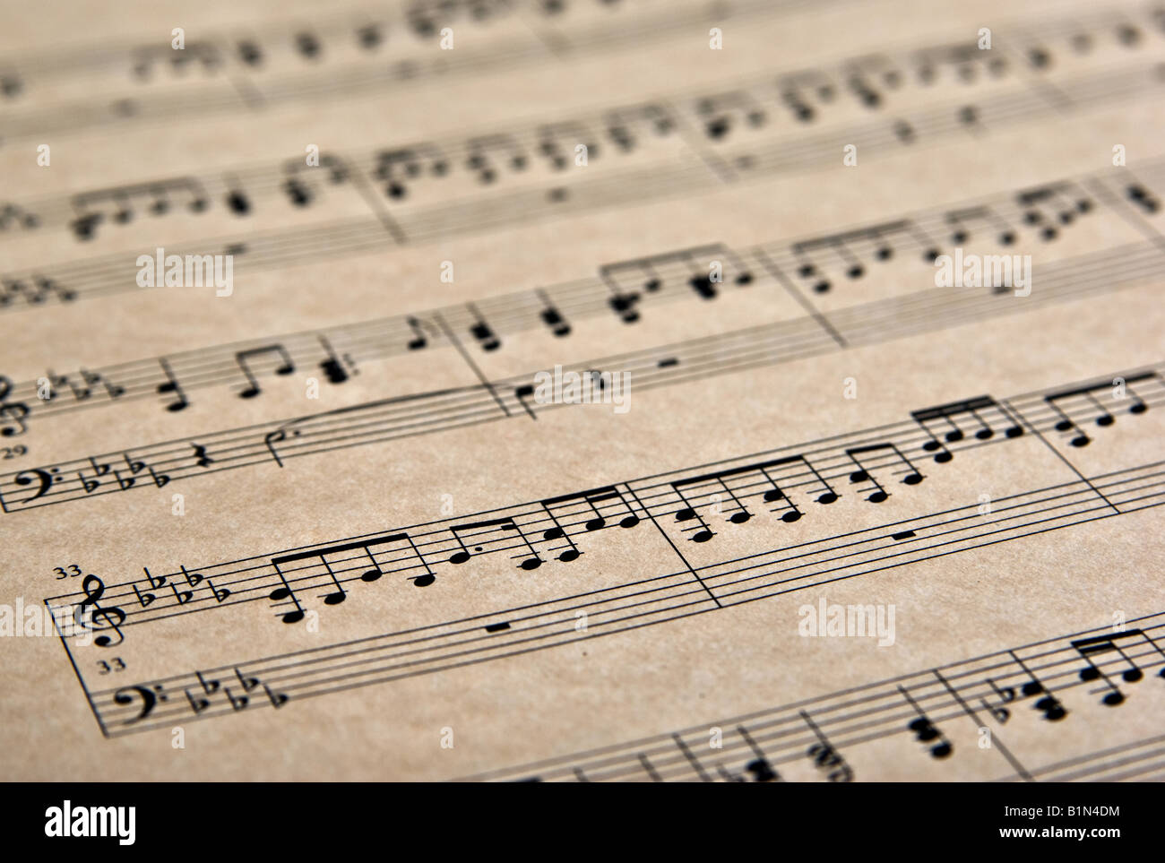 Musik Noten Vintage Noten Stockfotos und -bilder Kaufen - Alamy
