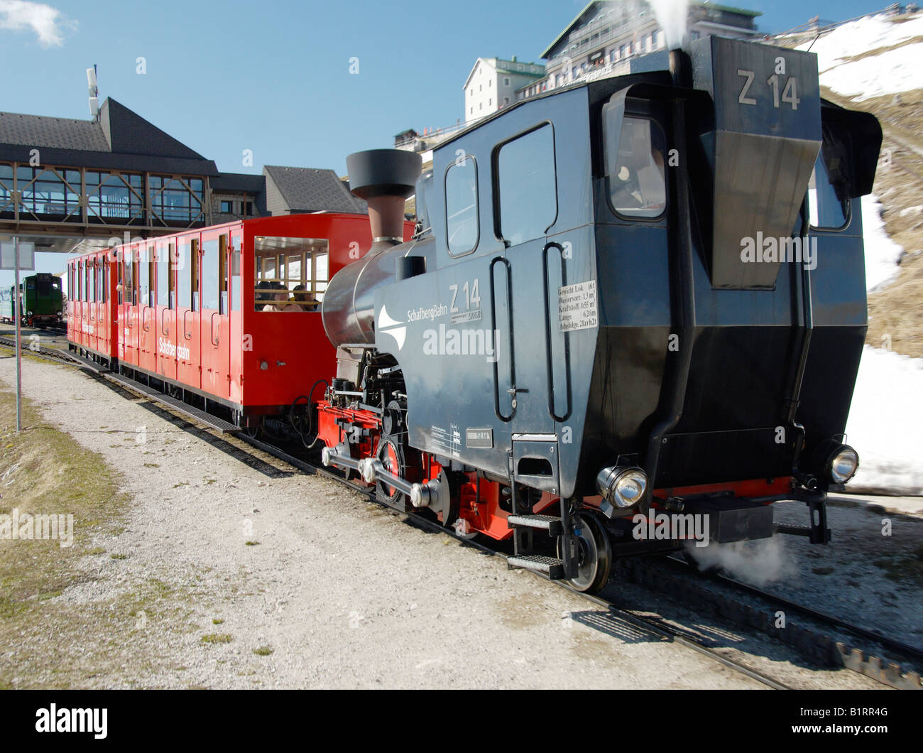 Die Schafbergbahn, Zahnradbahn auf den Schafberg-Berg, Station auf dem ...