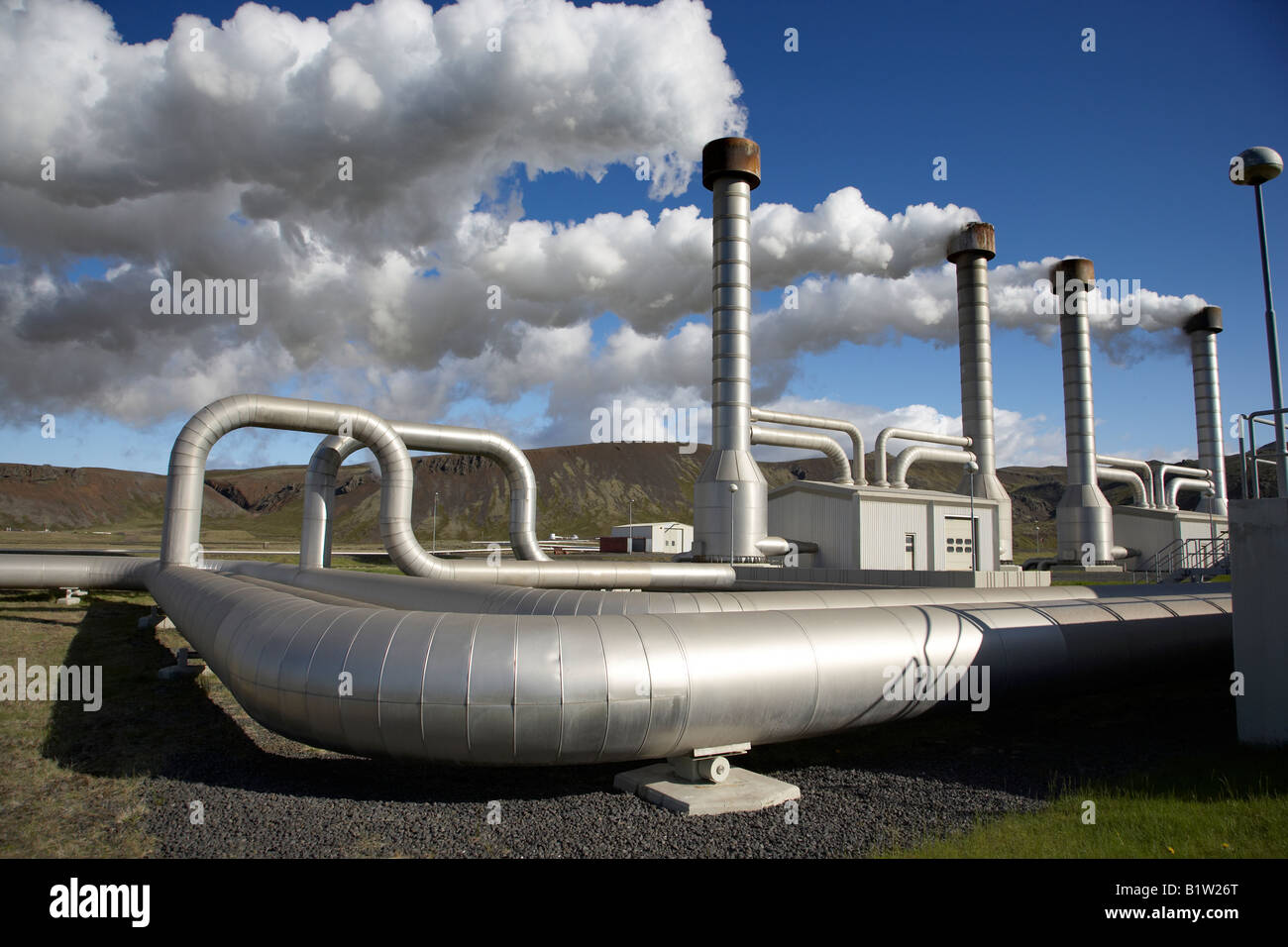 Nesjavellir Geothermie-Kraftwerk in Island Stockfotografie - Alamy