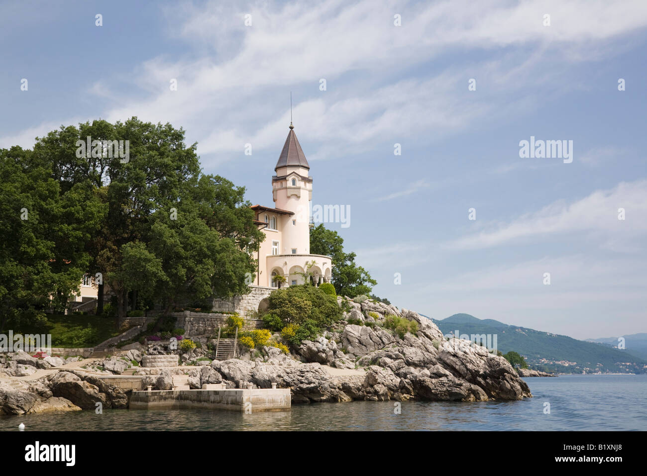 Croatia Kvarner Riviera Opatija Villa Stockfotos & Croatia Kvarner ...