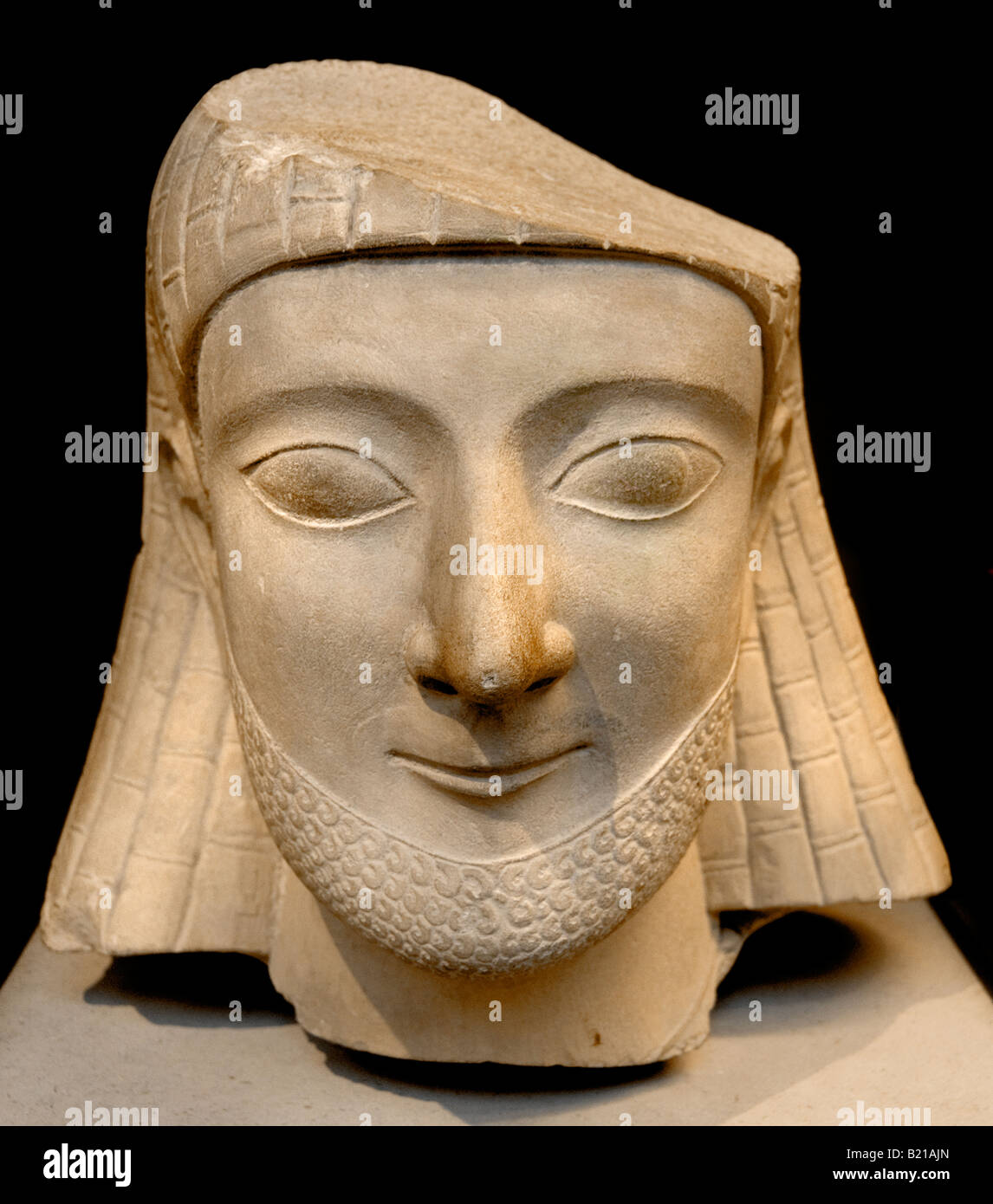 Bärtige Anbeter ägyptischen Klaft Zypern 550 v. Chr. Heiligtum des ...