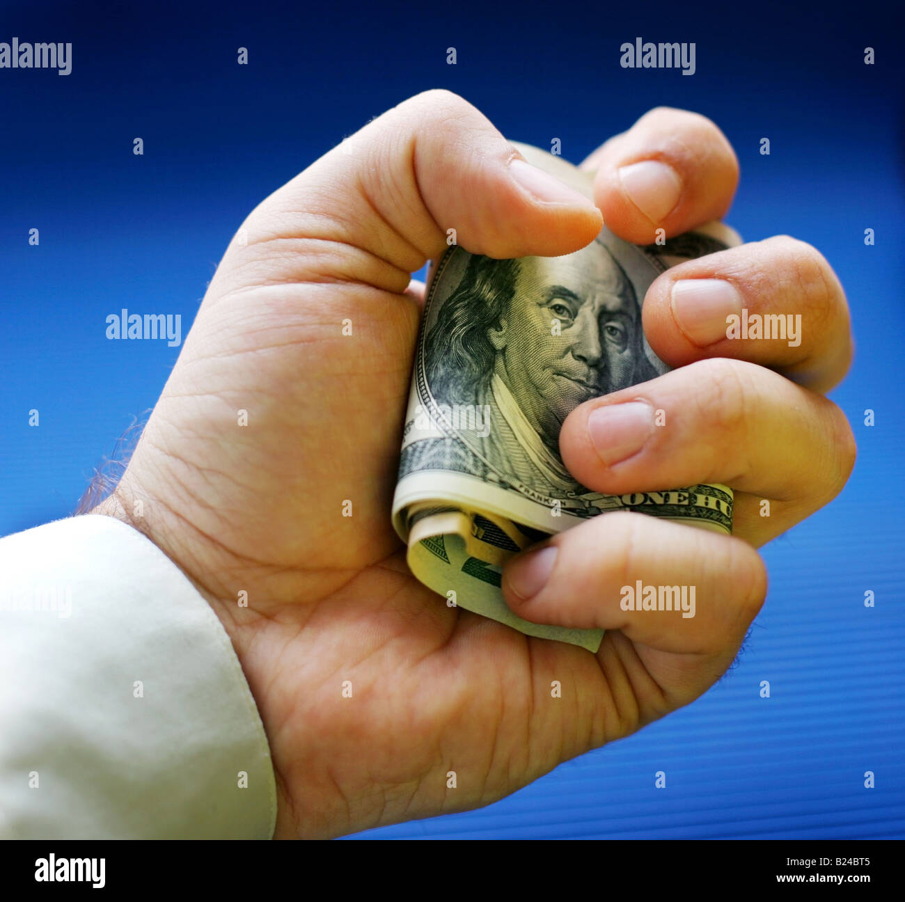 Dollar sind in einer hand Stockfotografie - Alamy