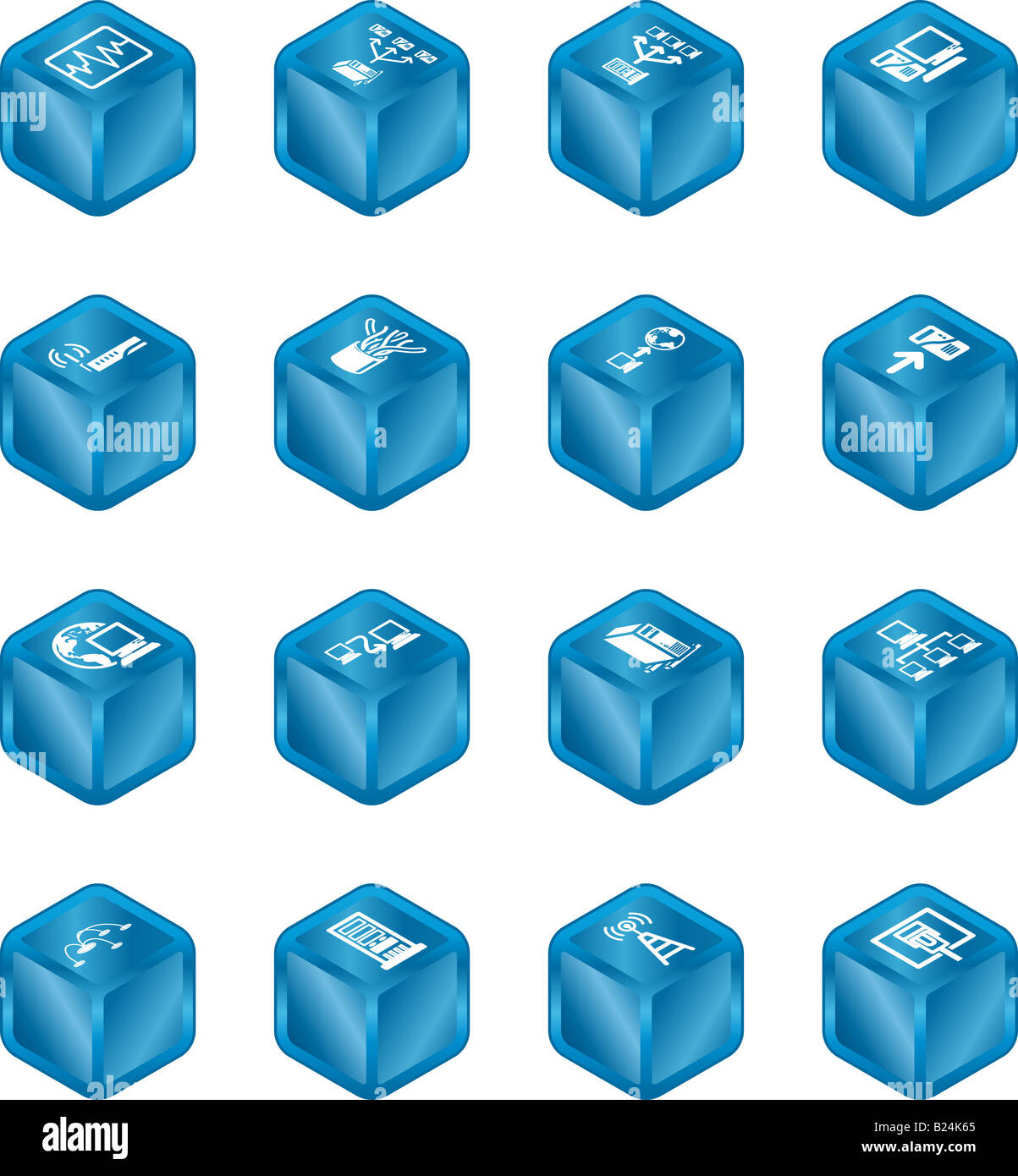 Eine Reihe von Cube-Symbole, die im Zusammenhang mit Computer ...