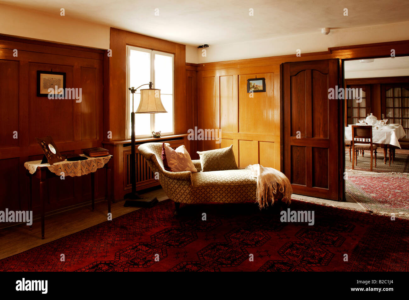 Salon mit Blick in das Esszimmer Zimmer, 1920, industriellen nach Hause ...