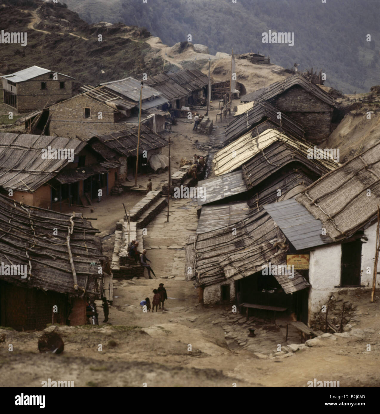 Geographie / Reisen, Nepal, Kangchendjönga Trek, Bergdorf Gupha Pokhari ...