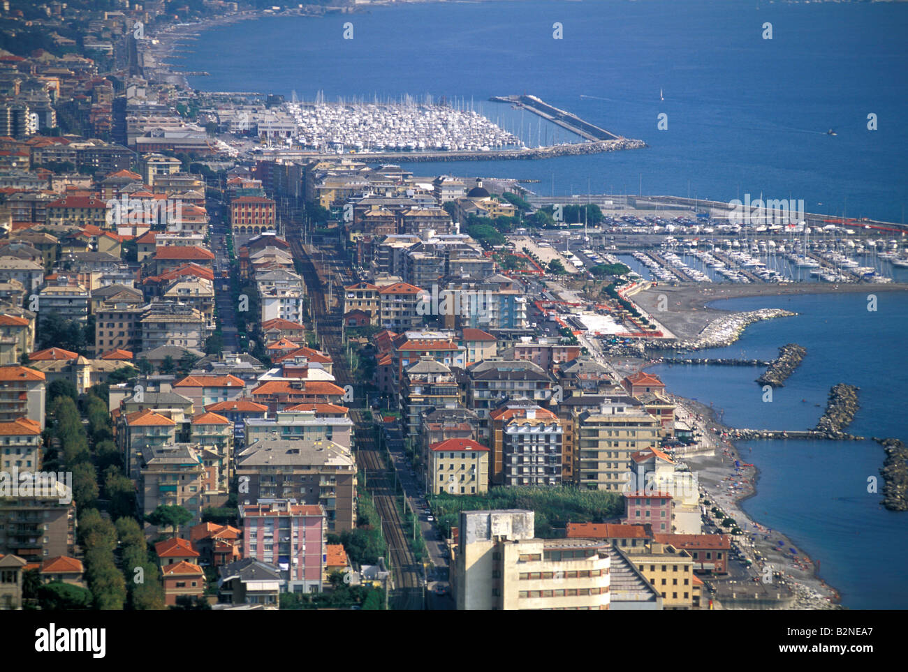 kleiner Blick auf die Stadt, Chiavari, Italien Stockfotografie - Alamy
