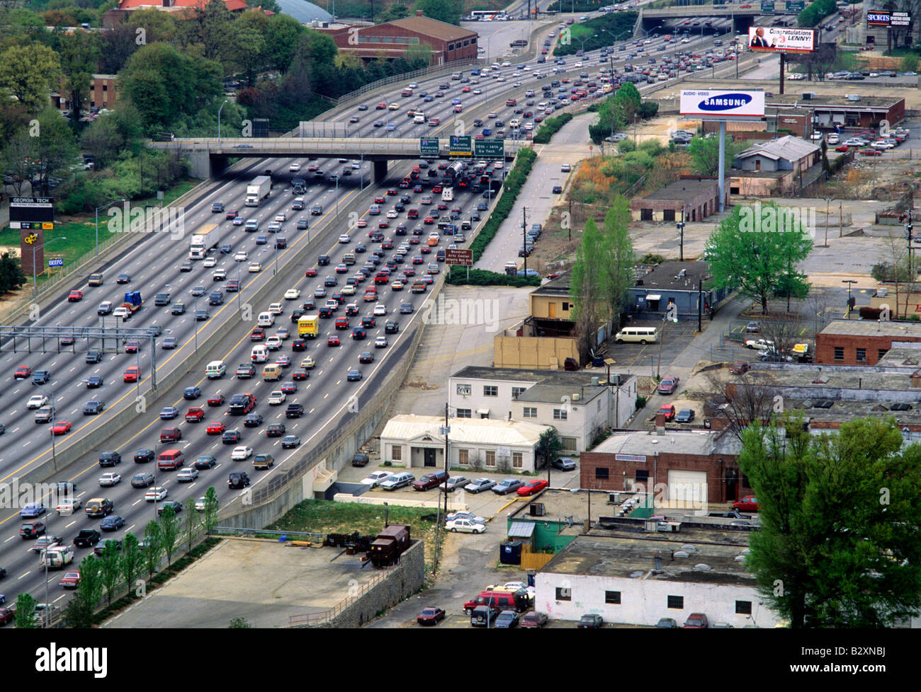 Autobahn in der Innenstadt von Atlanta, Georgia, usa Stockfotografie ...