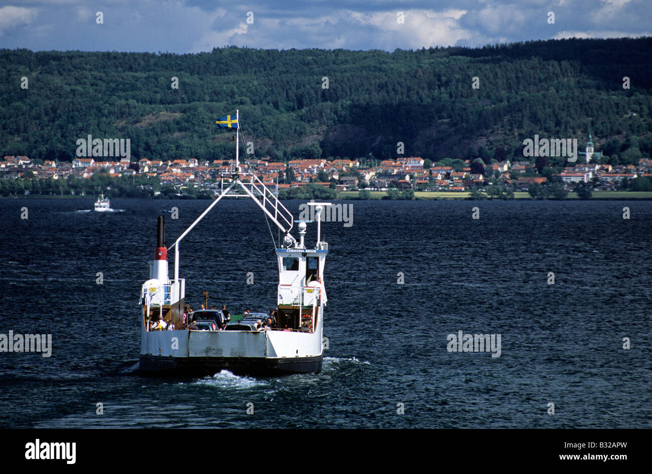 Schweden-Fähre Kreuzfahrt von Visingso Insel, Granna See Vatter ...