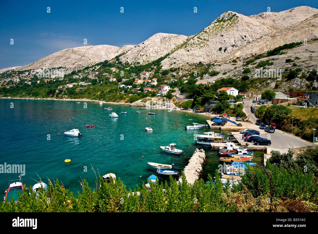 Stara Baska-Bucht auf der Insel Krk in Kroatien Stockfotografie - Alamy