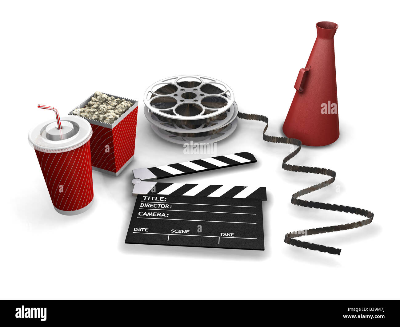 Movie clapper board film reel -Fotos und -Bildmaterial in hoher ...