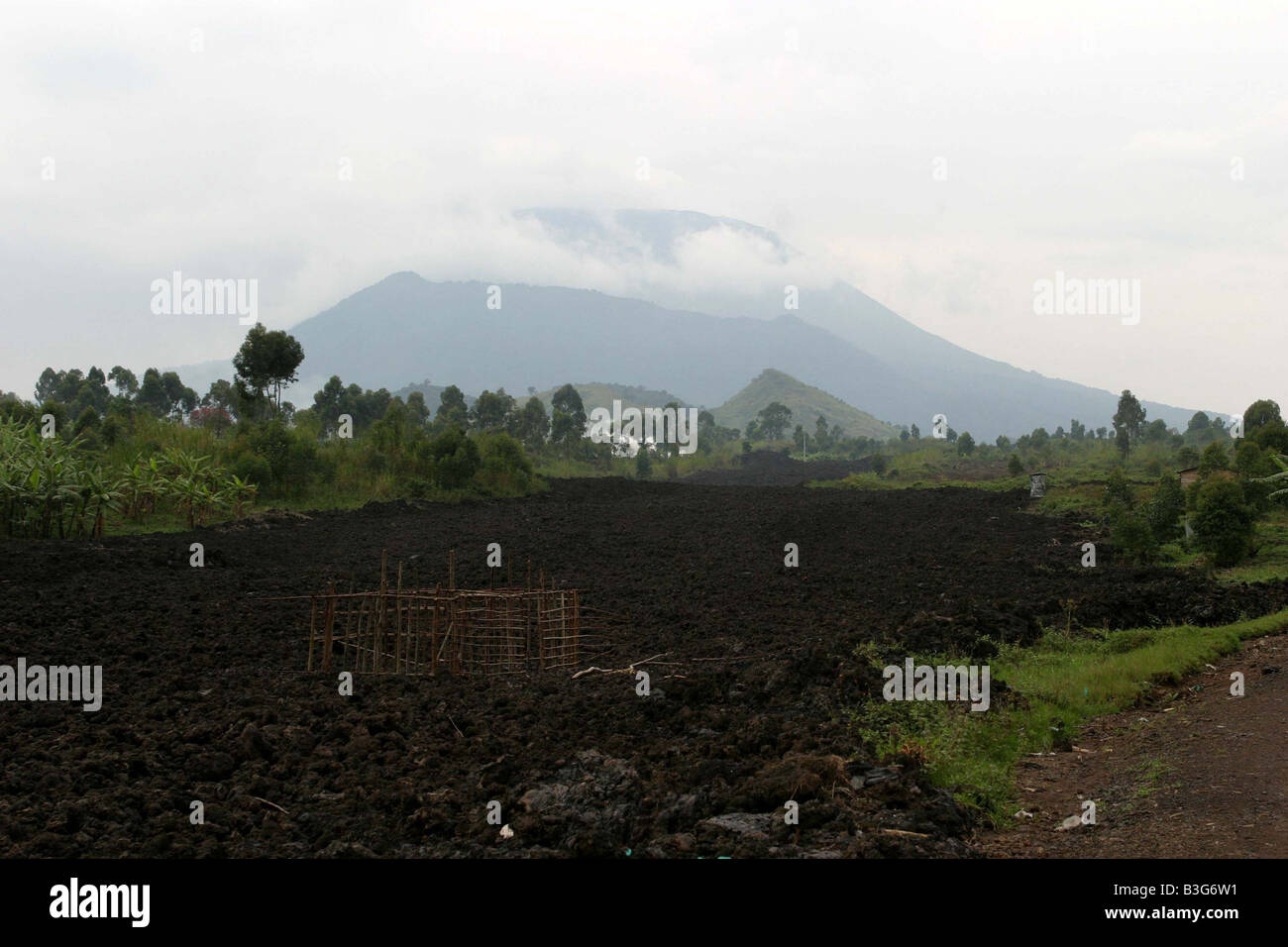 Die Nachwirkungen der Nyiragongo Vulkan Eruption in der Stadt Goma ...