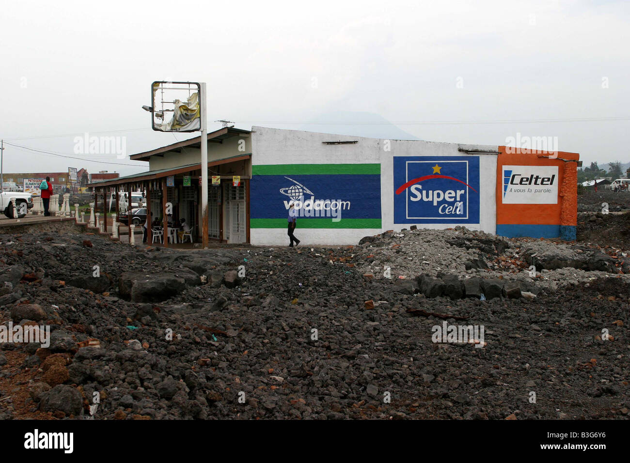 Die Nachwirkungen der Nyiragongo Vulkan Eruption in der Stadt Goma ...