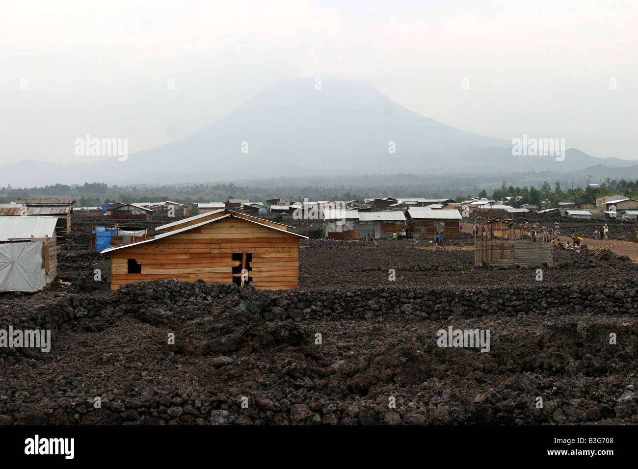 Die Nachwirkungen der Nyiragongo Vulkan Eruption in der Stadt Goma ...