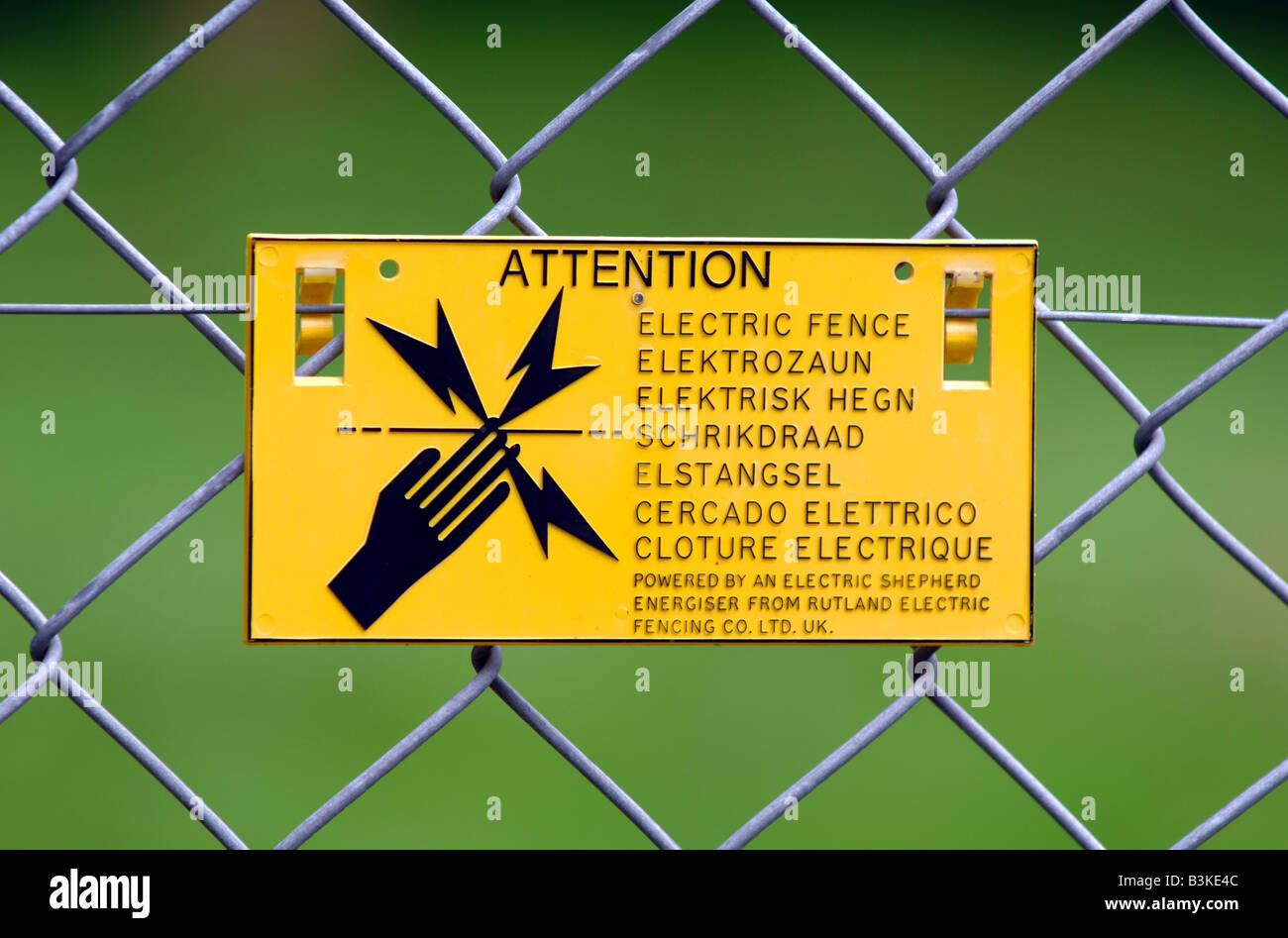 Elektro Warnschild Stockfotos und -bilder Kaufen - Alamy