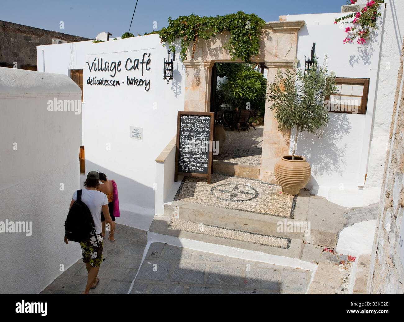 Traditional house lindos greece hellas Stockfotos und -bilder Kaufen ...