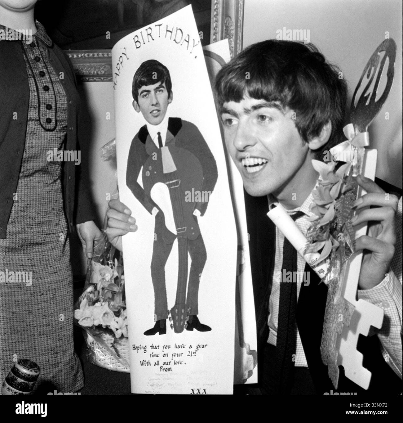 Beatles february 1964 george harrison Stockfotos und -bilder Kaufen - Alamy