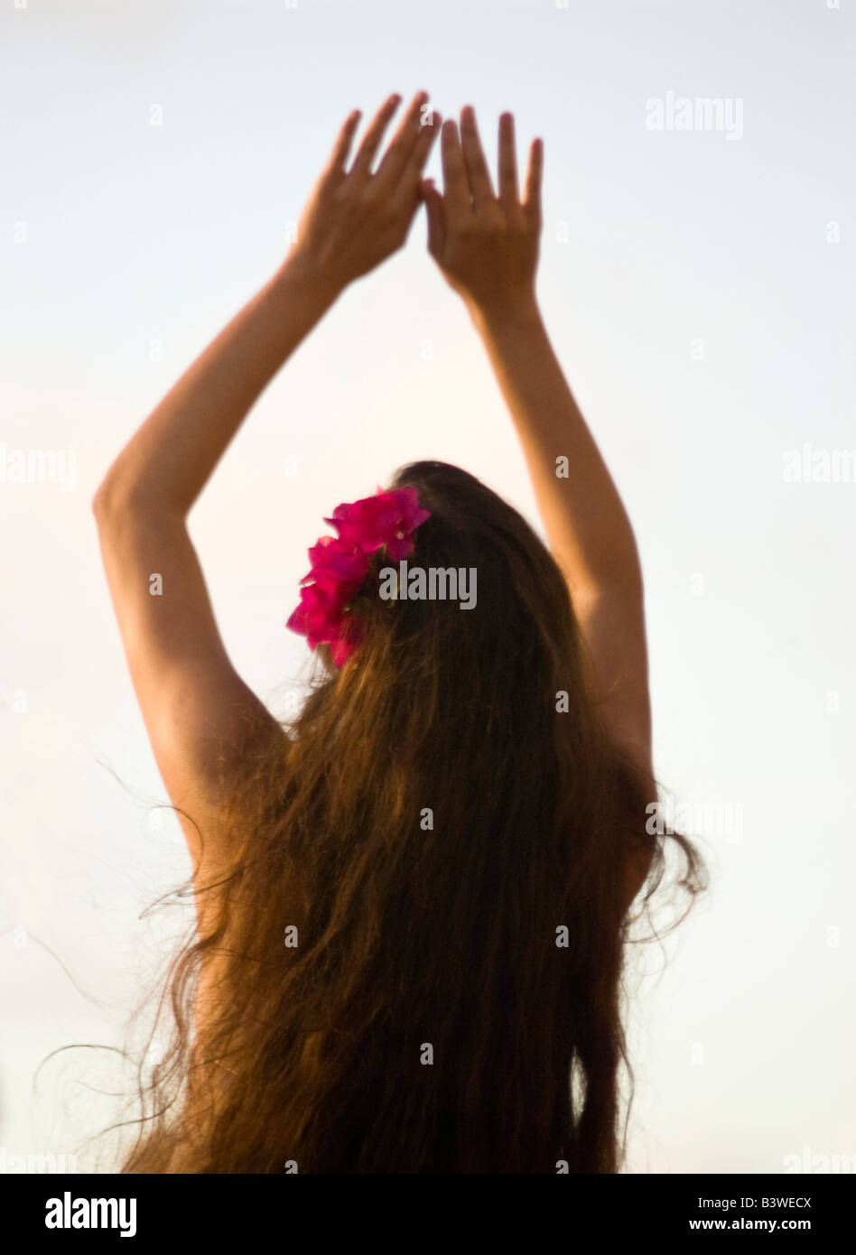 Ozeanien, Polynesien, Cook Islands, Rarotonga. Weibliche polynesischen ...