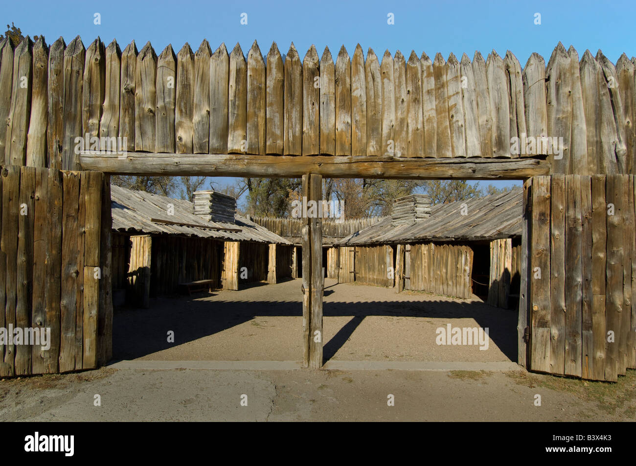 Fort Mandan Winter Zuhause von Meriwether Lewis und William Clark und ...
