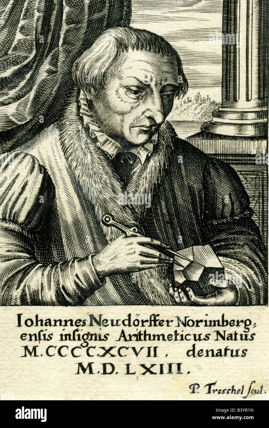Johann Neudörffer der Ältere, 1497 - 12.11.1563, Deutscher Schöpfer von ...