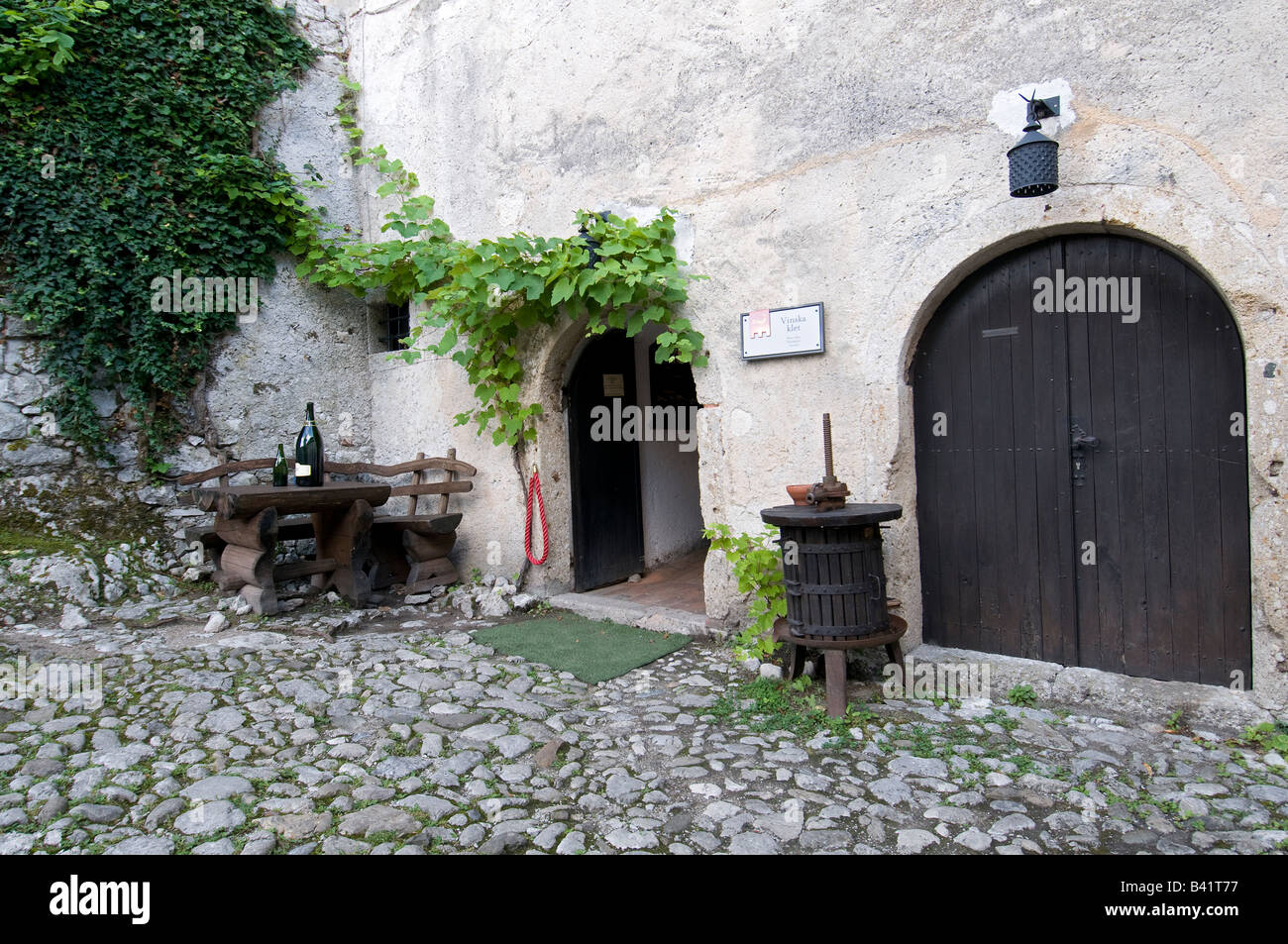 der Innenhof der Burg von Bled Stockfotografie - Alamy