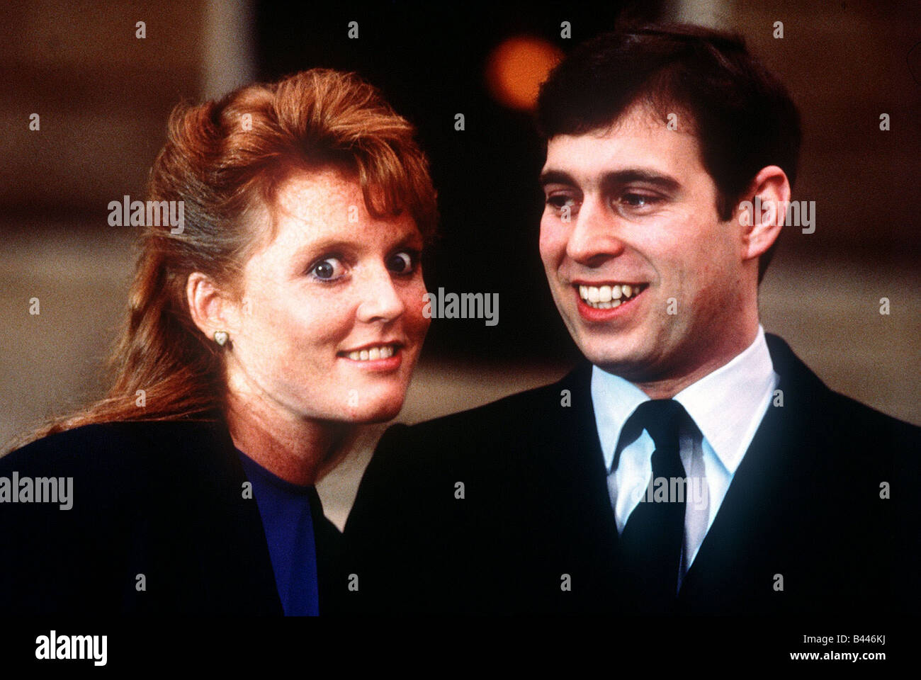Sarah Ferguson und Prinz Andrew verkünden Engagement März 1986 ...