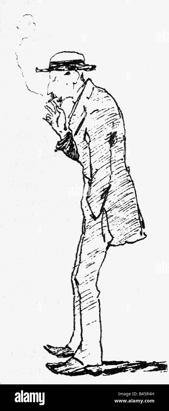 Hertzberg, Axel Gustaf, 1821-1878, schwedischer Maler, volle Länge ...