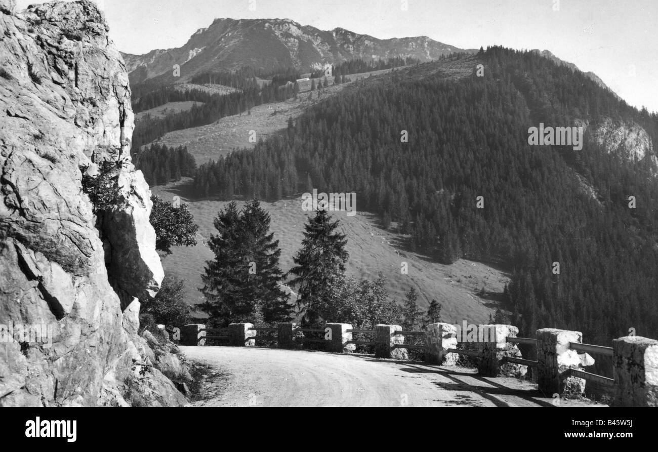 Oberjoch pass Schwarzweiß-Stockfotos und -bilder - Alamy