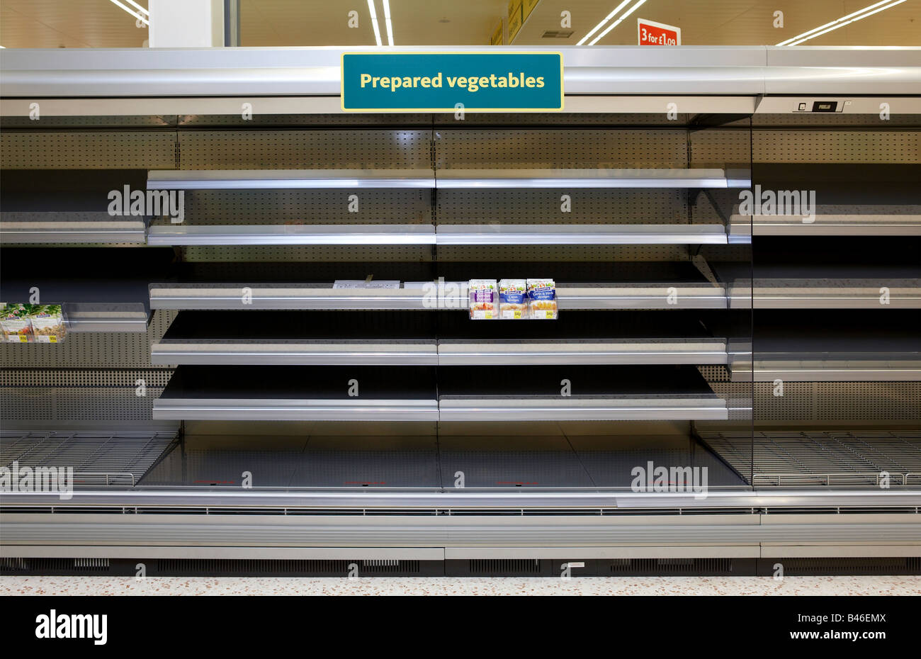 Empty supermarket shelf -Fotos und -Bildmaterial in hoher Auflösung – Alamy