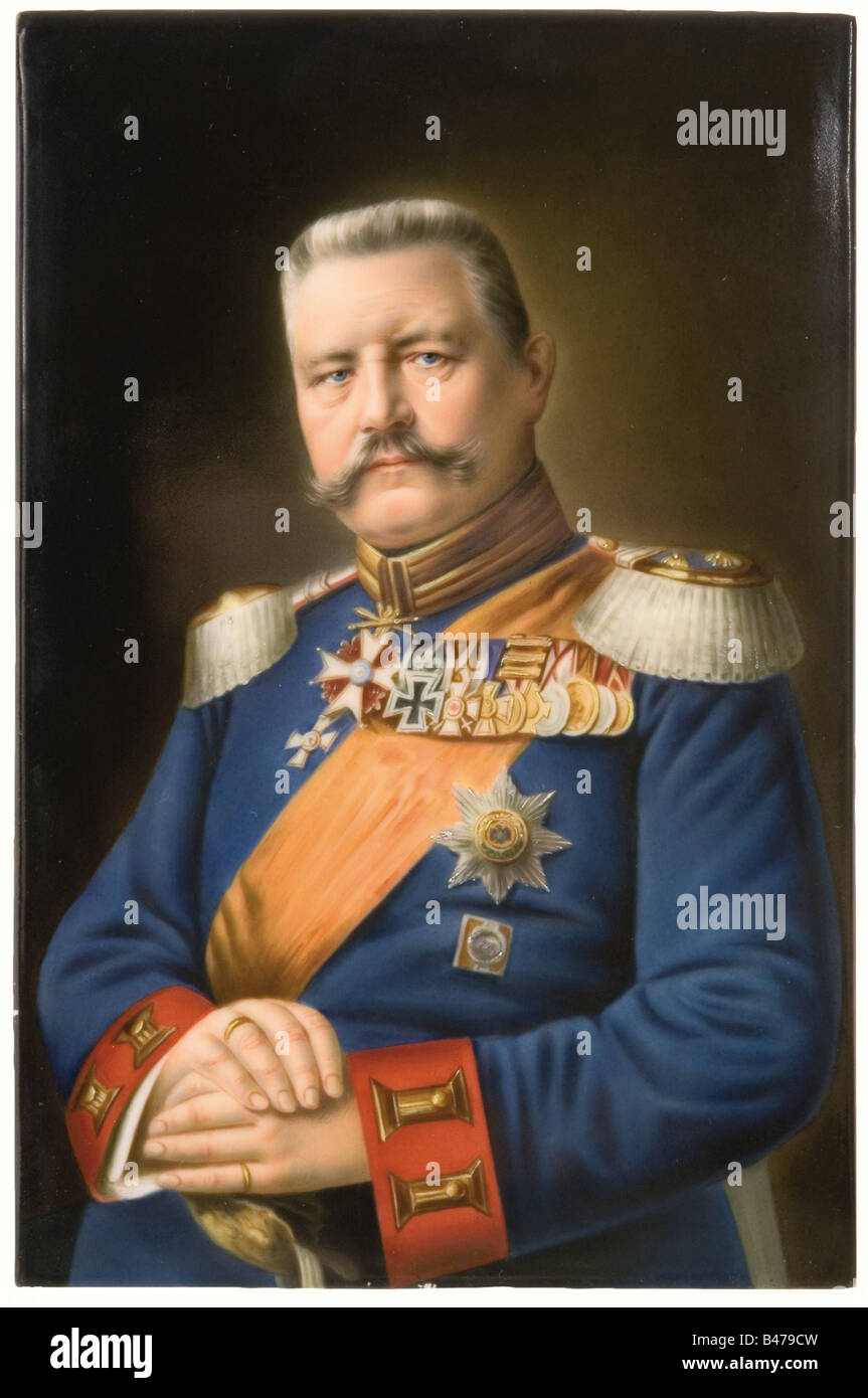Field Marshal Paul Von Hindenburg Stockfotos & Field Marshal Paul Von ...