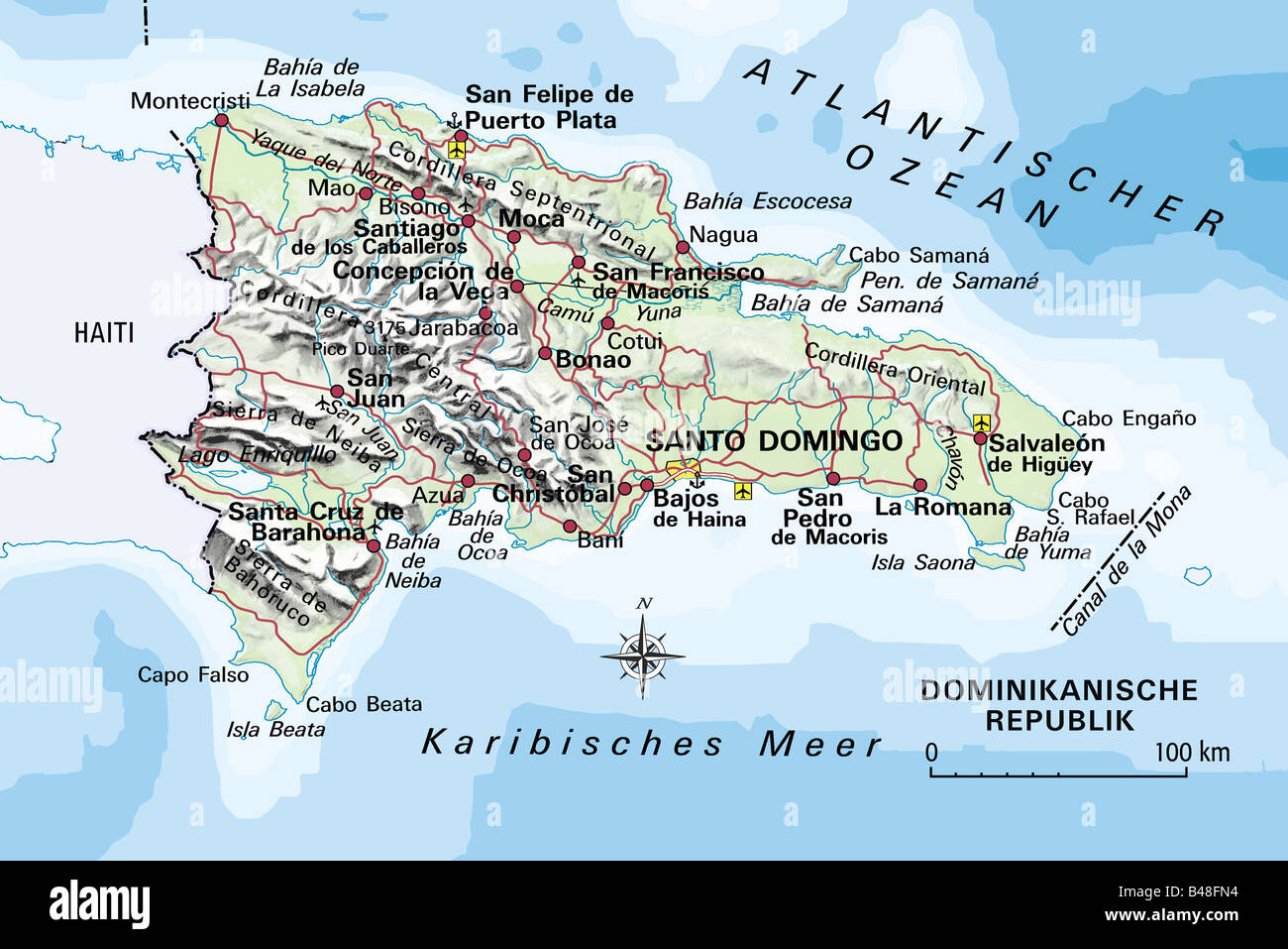 Map Of Dominican Republic Stockfotos und -bilder Kaufen - Alamy