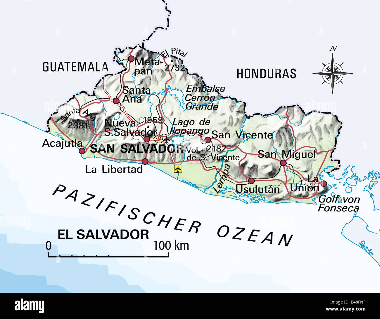 Mapas de el salvador -Fotos und -Bildmaterial in hoher Auflösung – Alamy