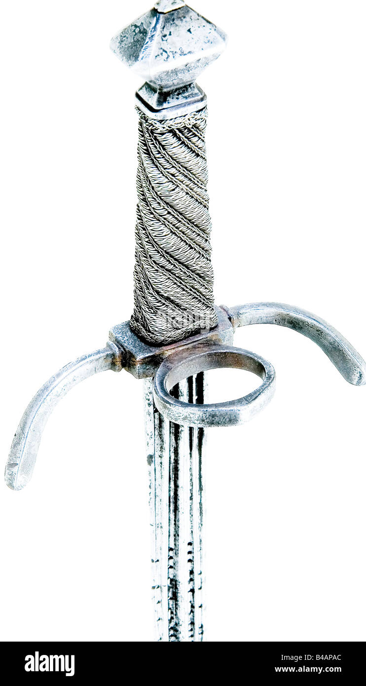 Ein italienischer linker Dolch, ca. 1600. Schlankes, stoßendes Blatt ...