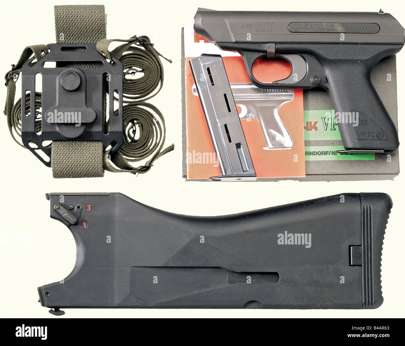 Ein Heckler & Koch Modell VP 70, Kaliber 9 mm Parabellum, nein 93584 ...