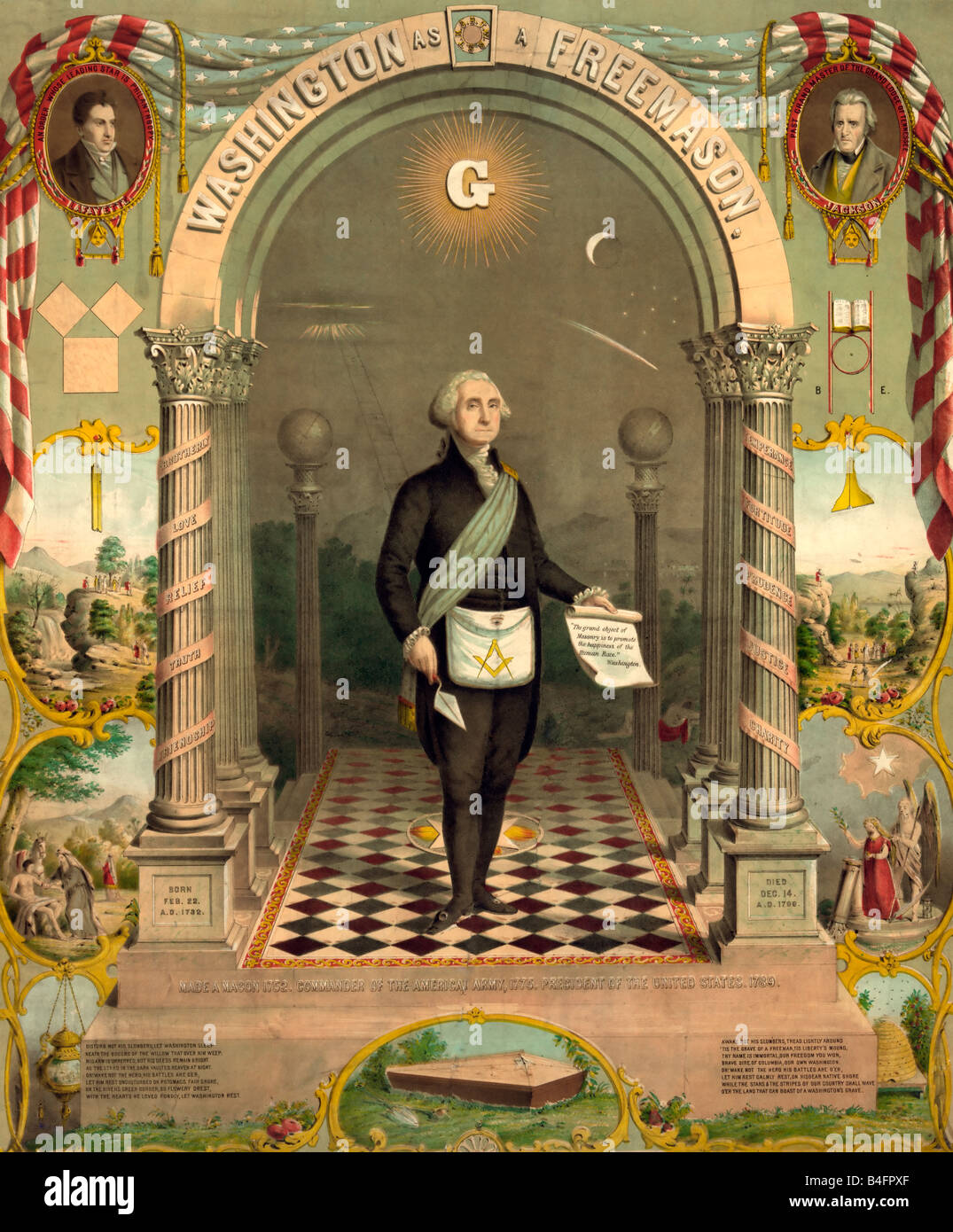 George Washington als Freimaurer Stockfotografie - Alamy